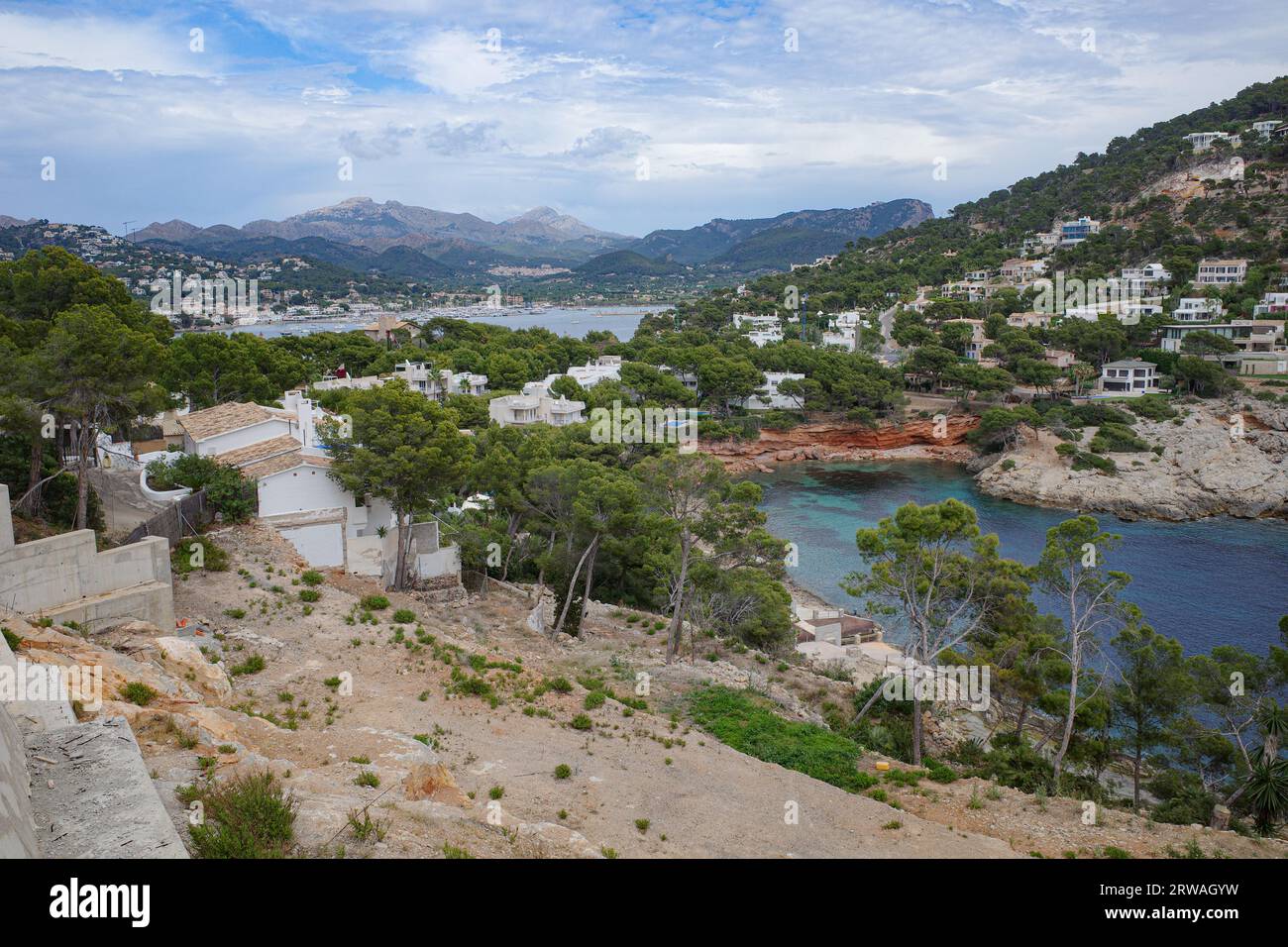 Port d'Andratx, Spain - 7 May, 2023: Views over Cala Marmassen, Port d ...
