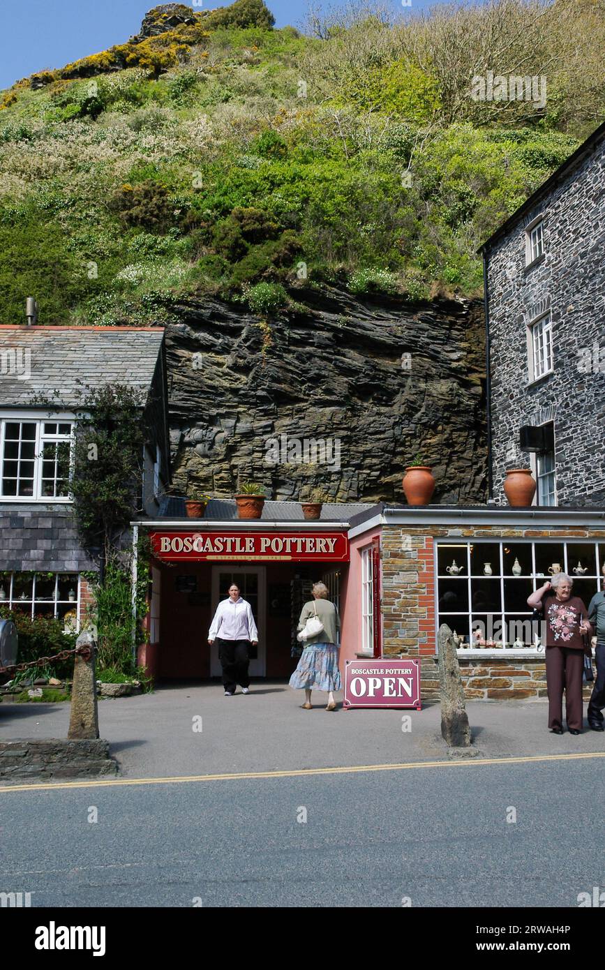 Boscastle Pottery in Boscastle, Cornwall, UK. Local business in village ...