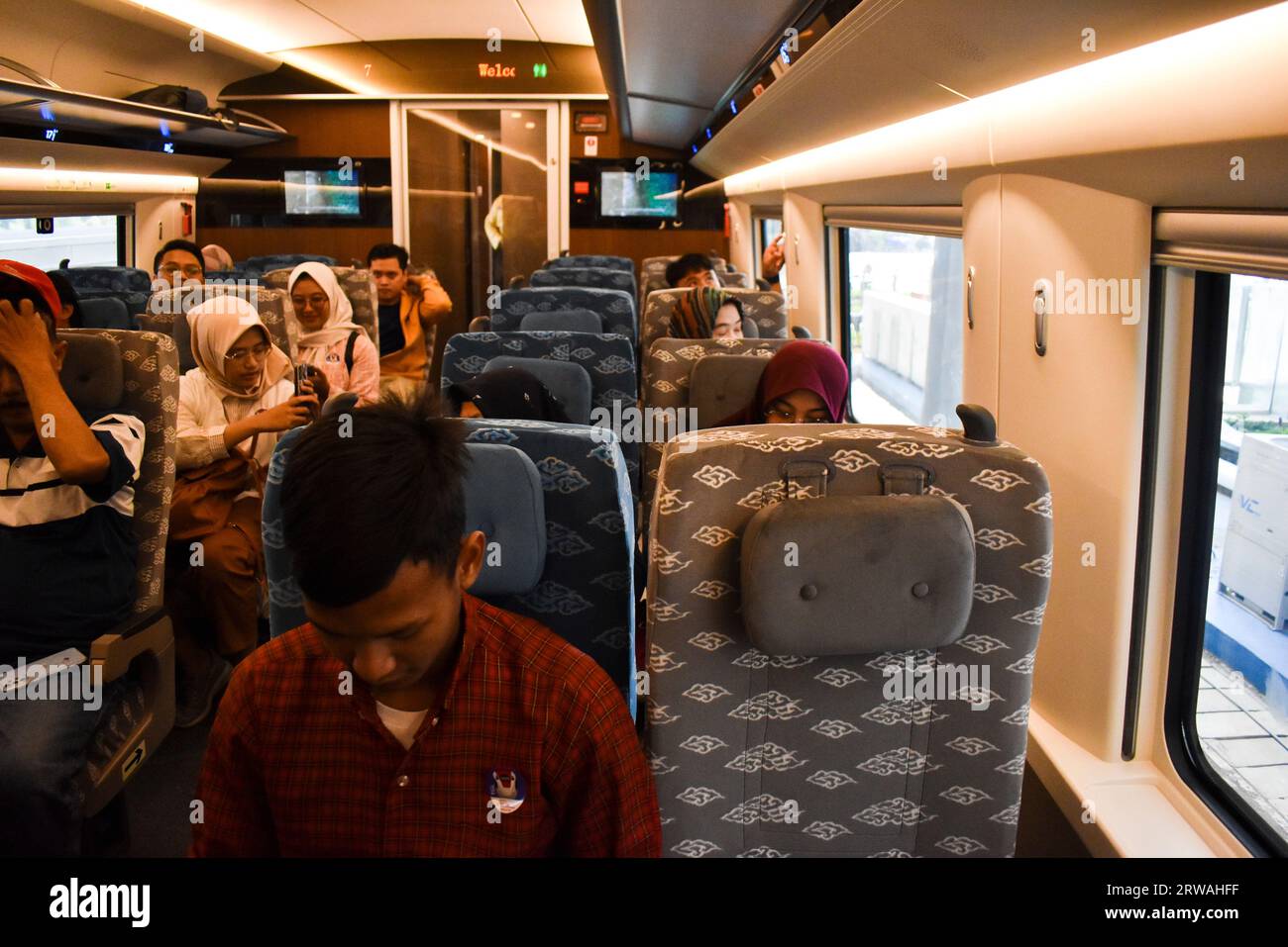 Bandung Regency, West Java, Indonesia. September 18 2023. People try to ...