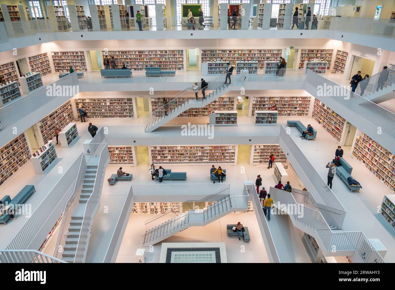 The Stuttgart City Library at the Mailänder Platz, Germany Stock Photo ...
