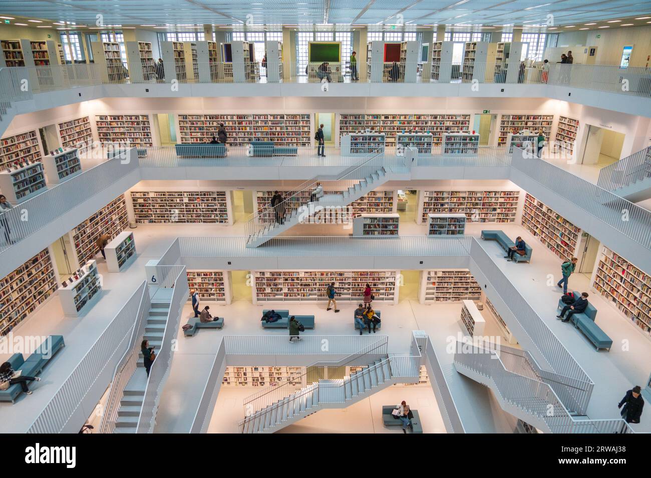 The Stuttgart City Library at the Mailänder Platz, Germany Stock Photo ...