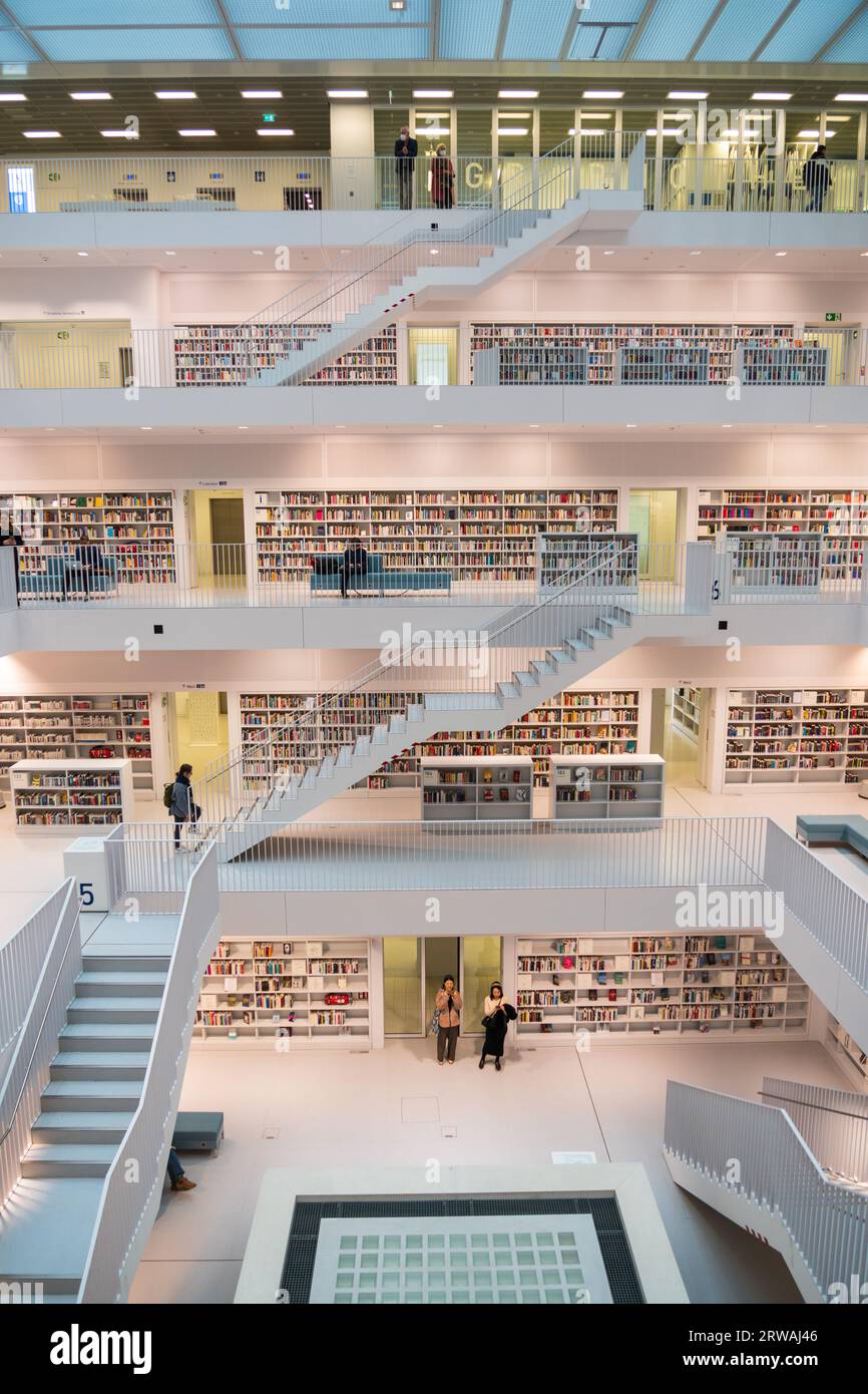 The Stuttgart City Library at the Mailänder Platz, Germany Stock Photo ...