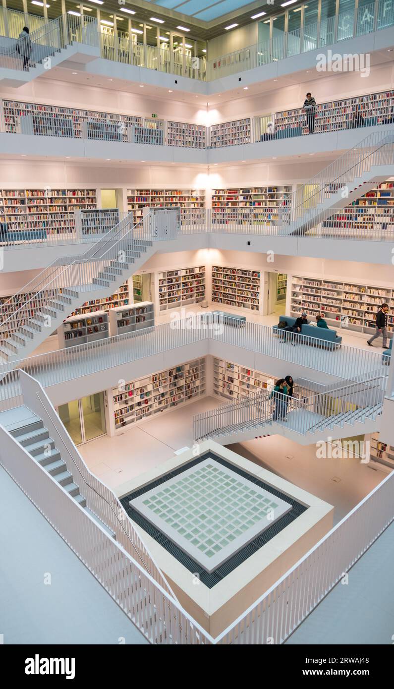The Stuttgart City Library at the Mailänder Platz, Germany Stock Photo ...