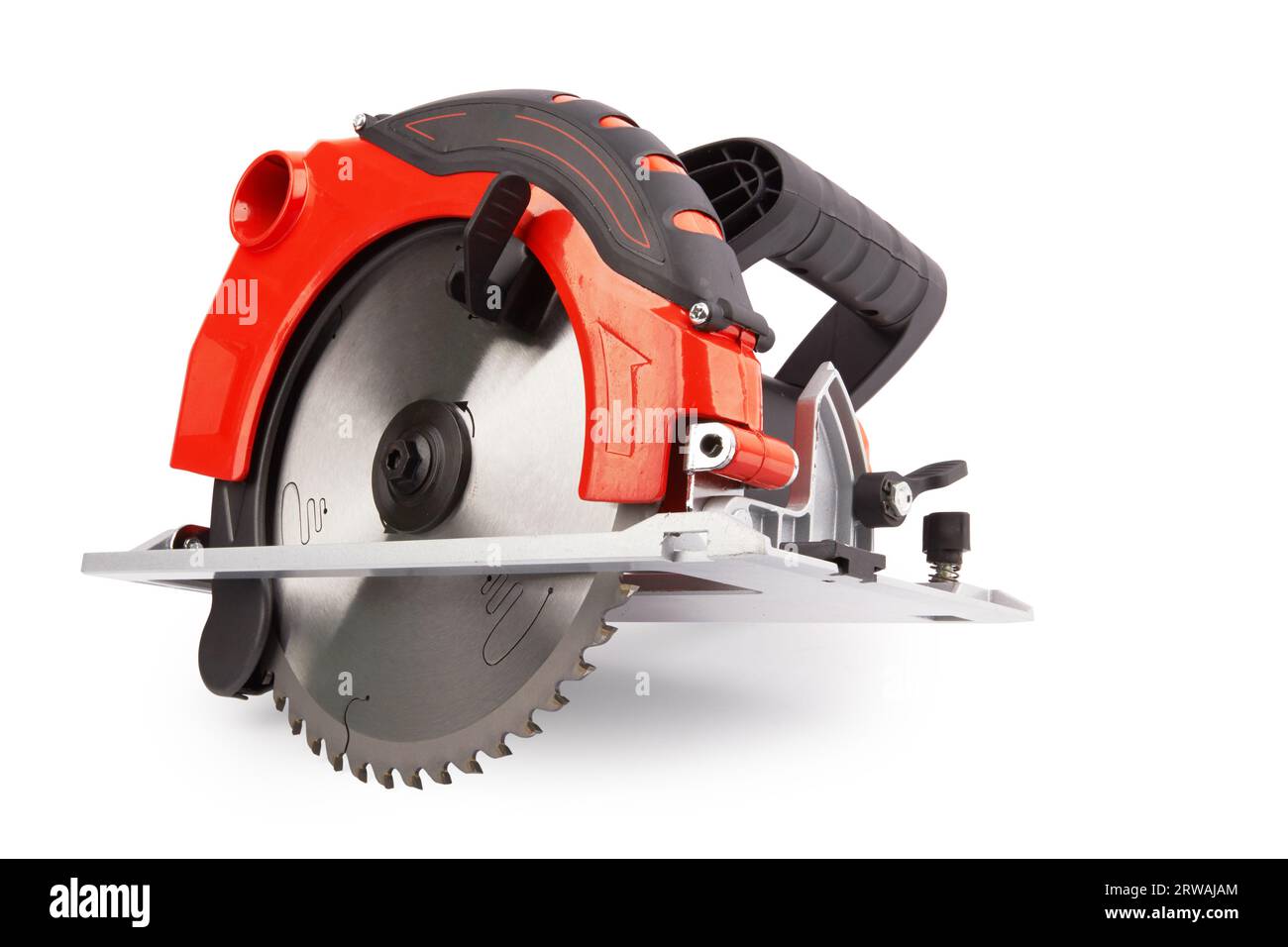 Power tools circular saw isolated on a white background Stock Photo - Alamy