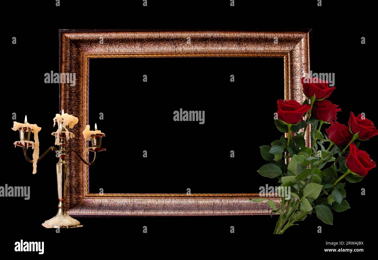 postcard, banner, invitation to death, funeral, commemoration Stock ...