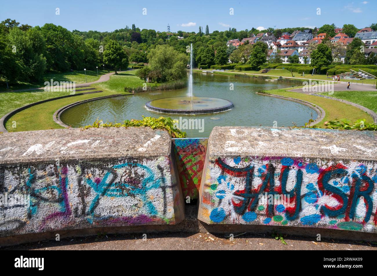 The Nature Park and Garden; Höhenpark Killesberg in Stuttgart, Germany ...