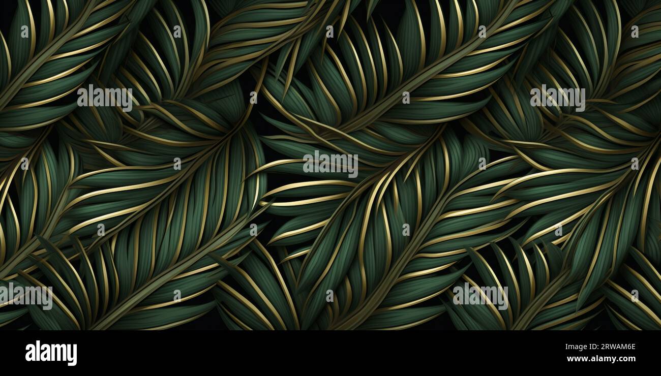 A vibrant background featuring an ornamental leaf pattern in shades of ...