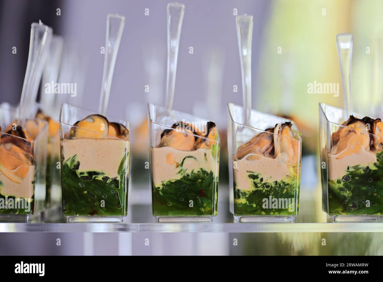 Canapes on glass table hi-res stock photography and images - Alamy