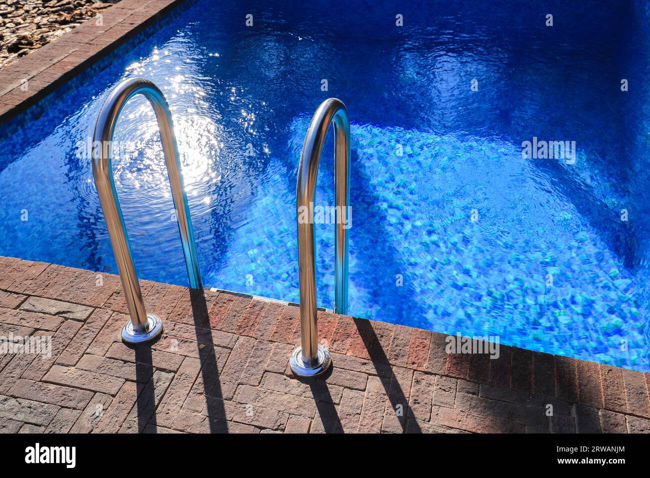Stair to the outdoor swimming pool Stock Photo - Alamy
