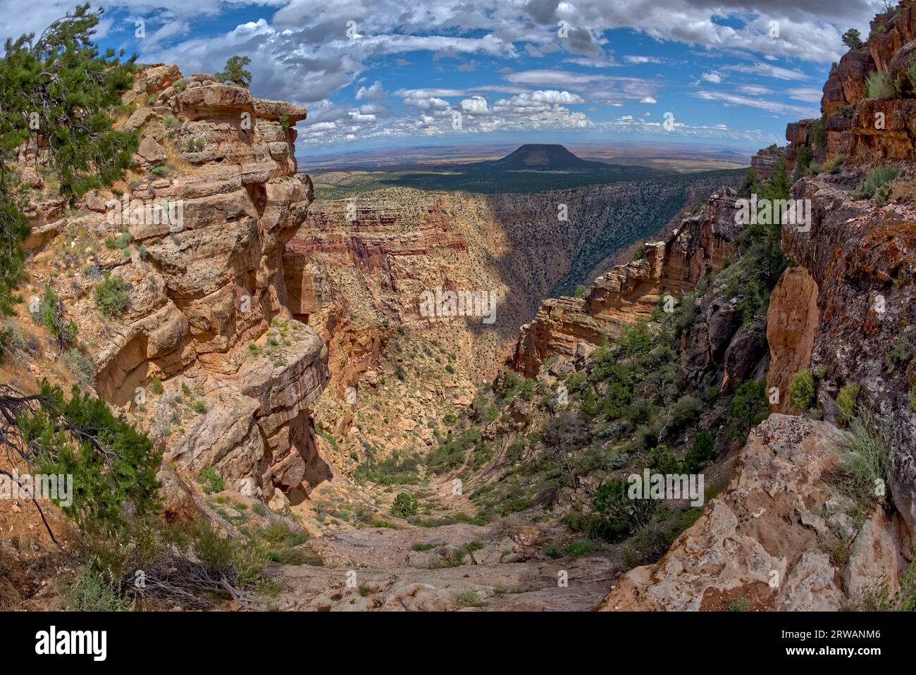 Dry waterfall east of Desert View Point, South Rim, Grand Canyon ...