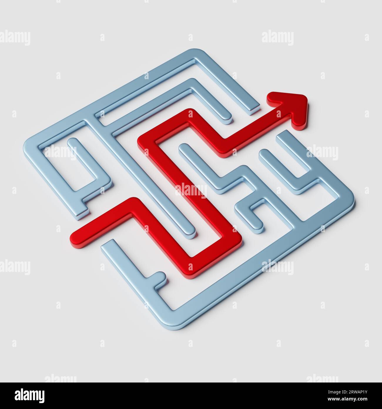 Labyrinth maze structure confusing way to the exit. Breaking the ...