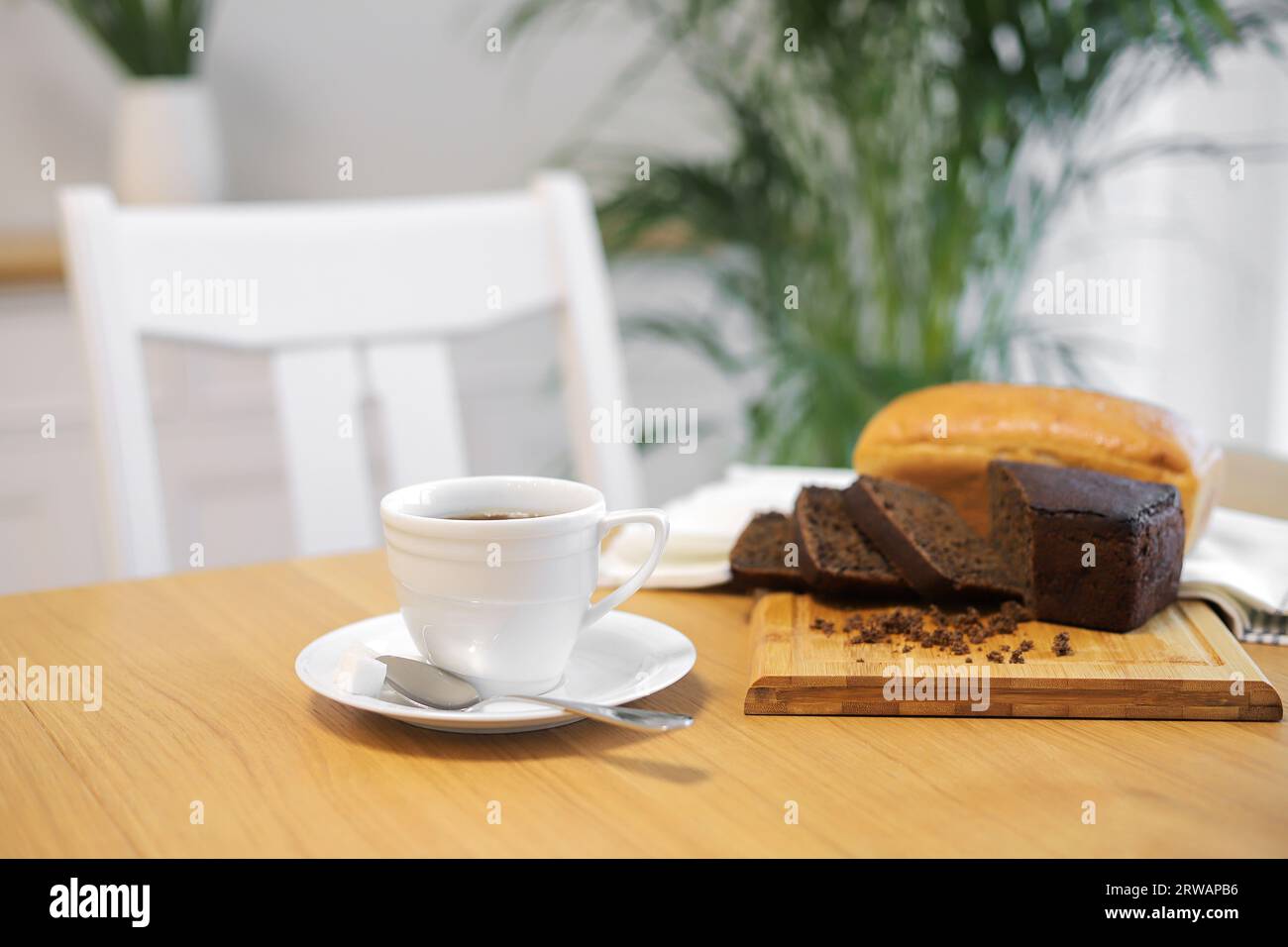 Hot coffee slice bread hi-res stock photography and images - Alamy