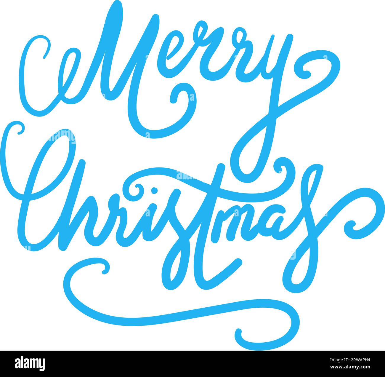 Merry Christmas holiday header. Party calligraphy lettering handwritten ...
