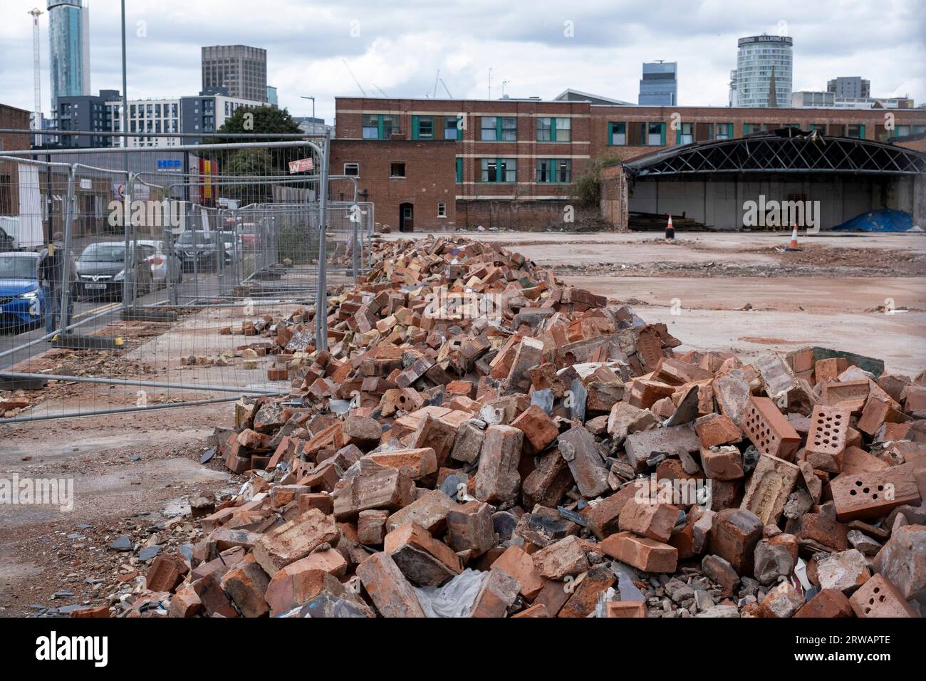 Demolition of old industrial and factory buildings in Digbeth to make ...