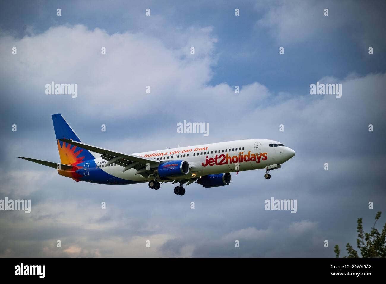 Jet2 holidays Boeing 737-804 aircraft landing Stock Photo - Alamy