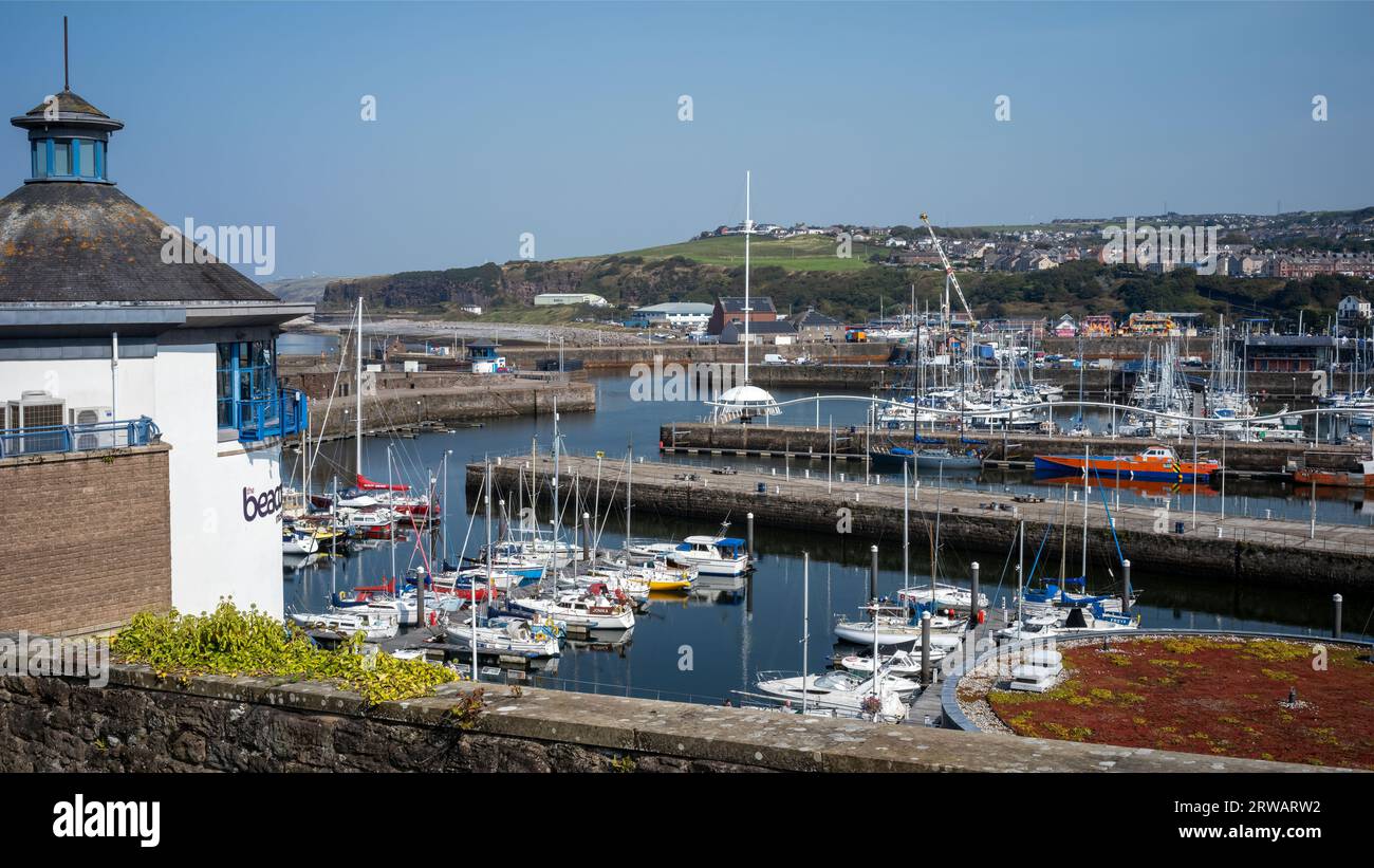 Moored vessels in West Strand Marina, Whitehaven, West Cumbria, UK ...