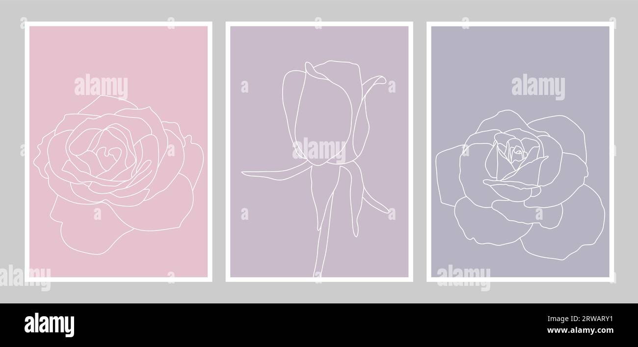Modern purple rose Stock Vector Images - Alamy