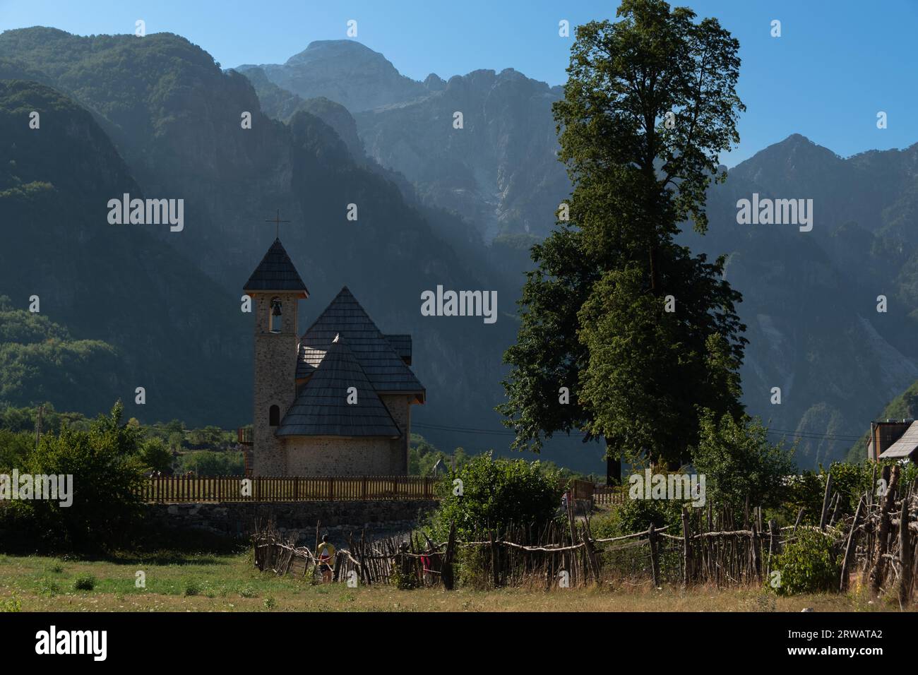 Theth valley village, albania Stock Photo - Alamy