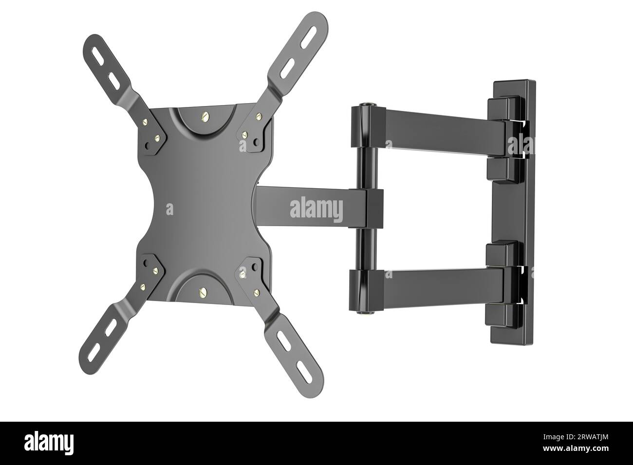 TV or monitor wall mount articulating arm bracket, 3D rendering ...