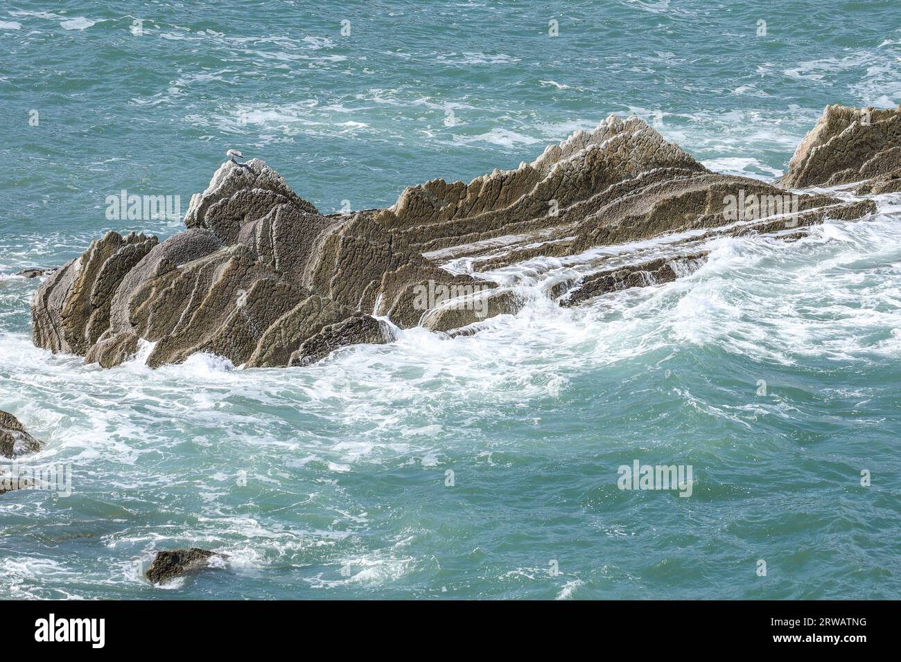 Beautiful and colorful Flysch formations of the Unesco Global Geopark ...