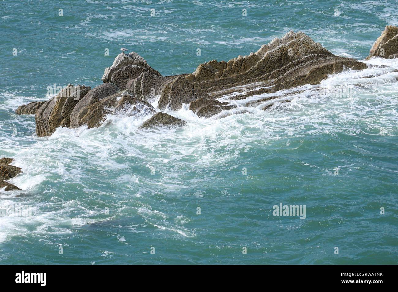 Beautiful and colorful Flysch formations of the Unesco Global Geopark ...