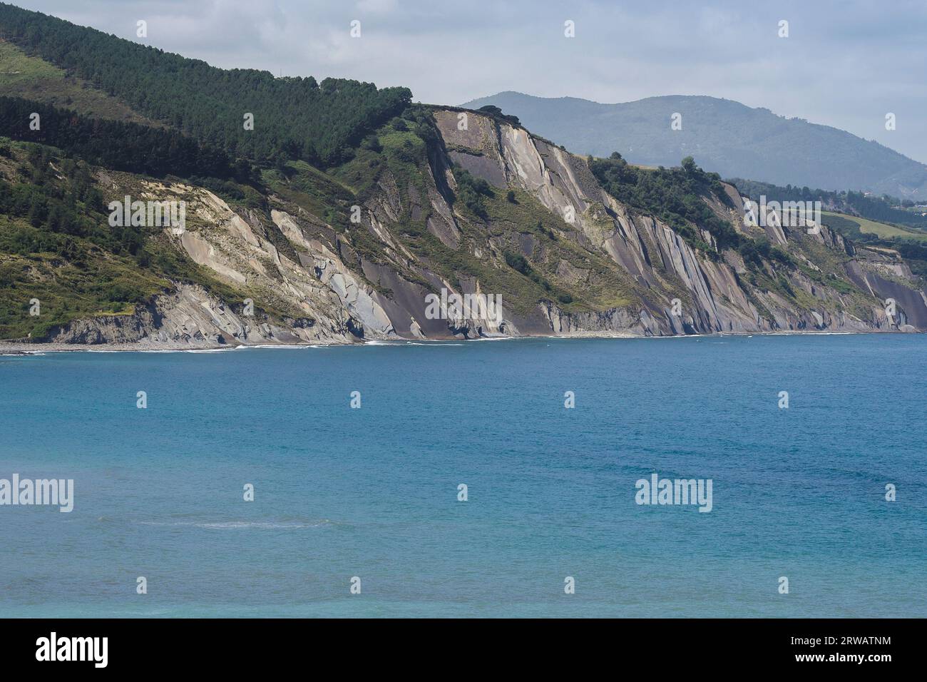 Beautiful and colorful Flysch formations of the Unesco Global Geopark ...