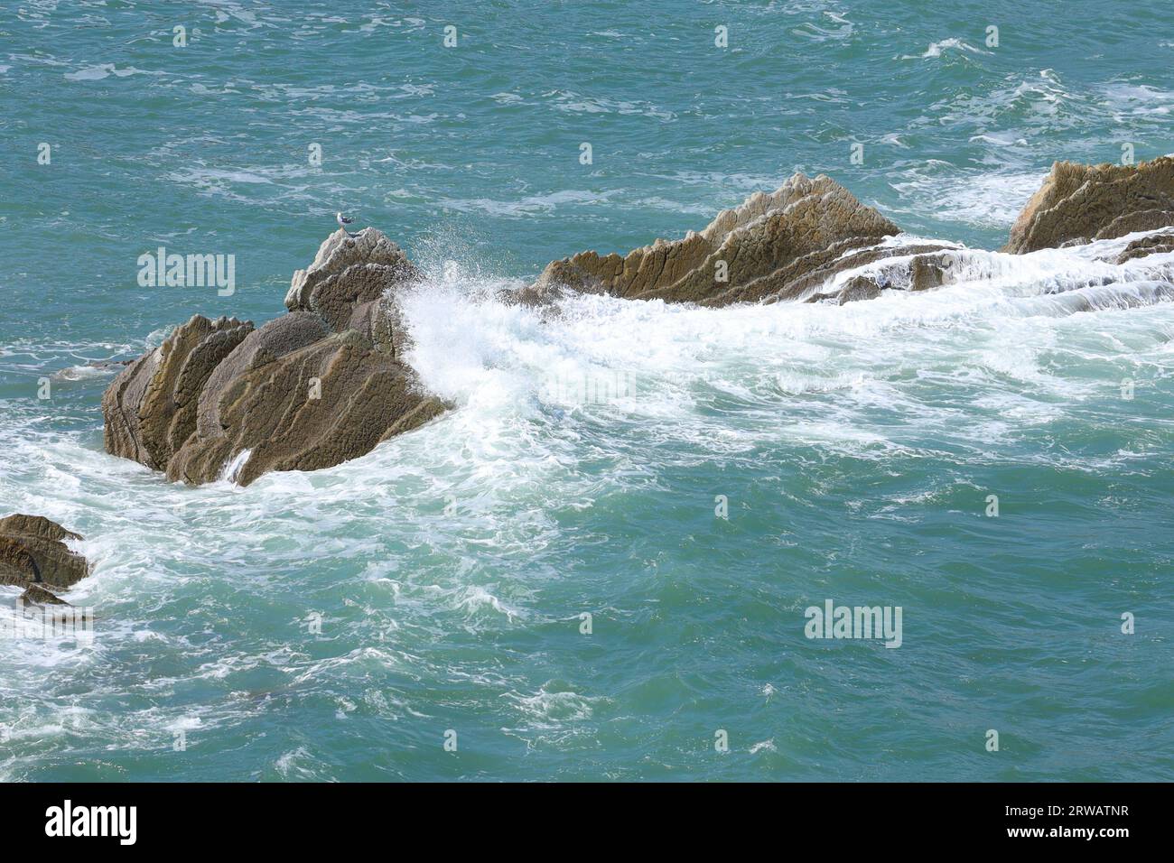 Beautiful and colorful Flysch formations of the Unesco Global Geopark ...