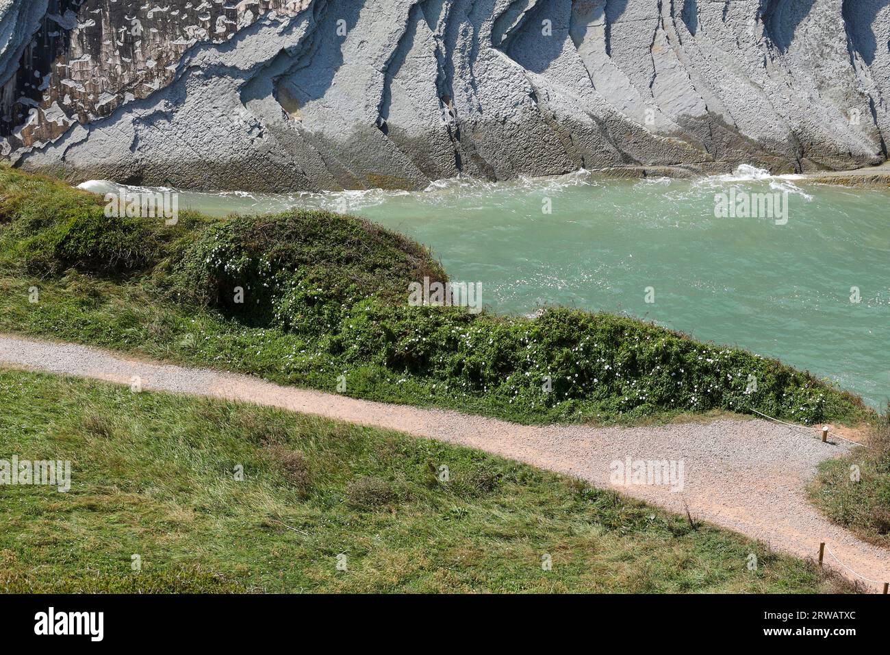 Beautiful and colorful Flysch formations of the Unesco Global Geopark ...