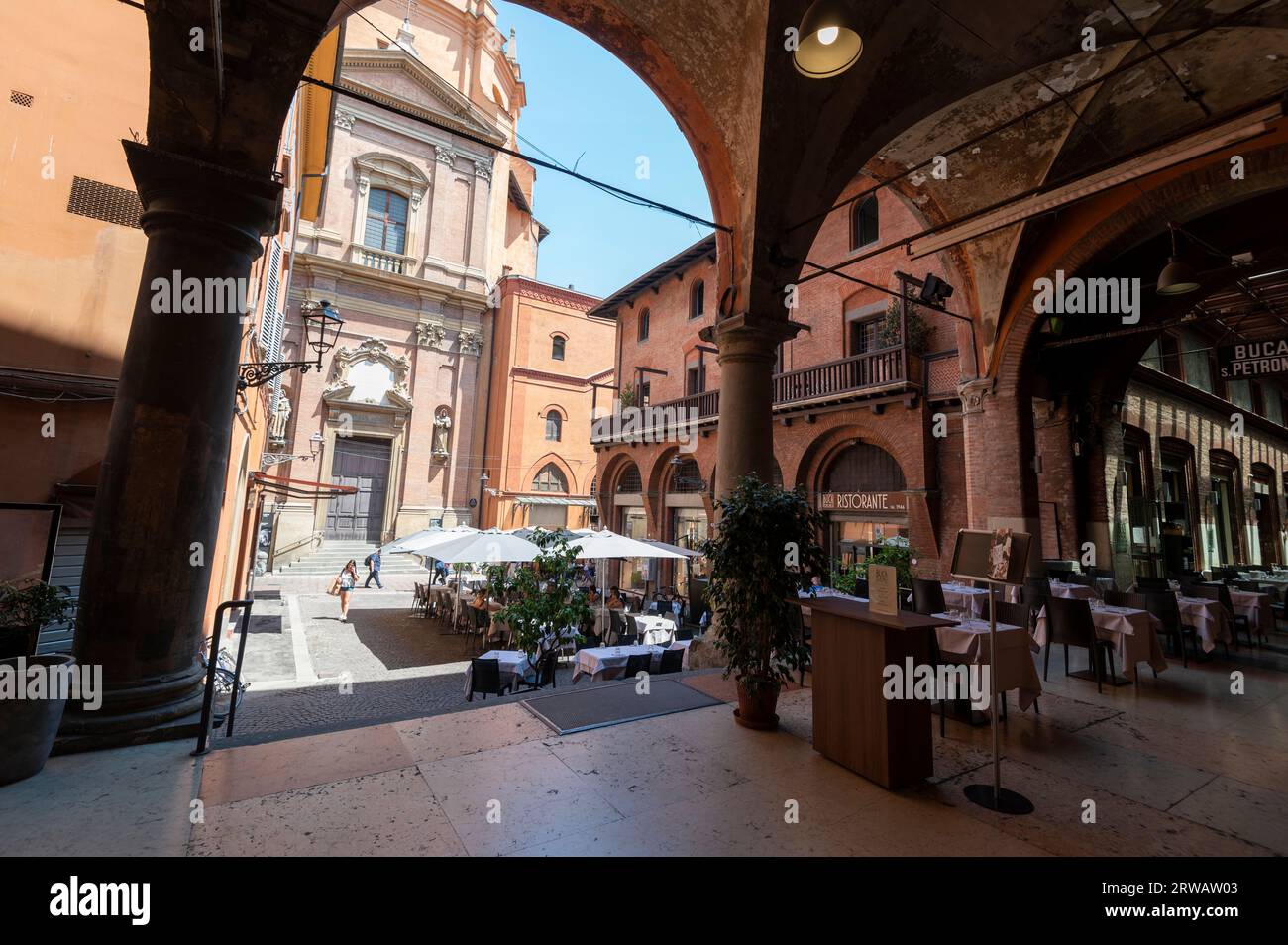 A high-class restaurant on Via de' Musei, covered with long high ...