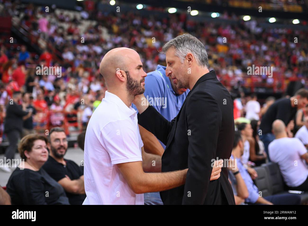 Athens, Greece. 17th Sep, 2023. Nick Calathes and Theodoros Papaloukas ...
