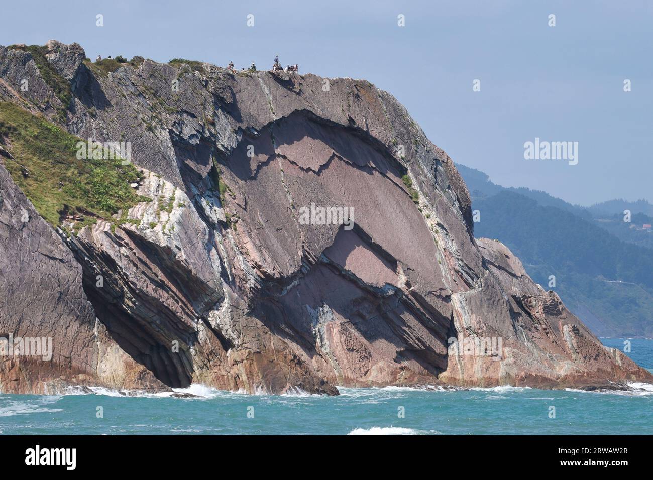 Beautiful and colorful Flysch formations of the Unesco Global Geopark ...