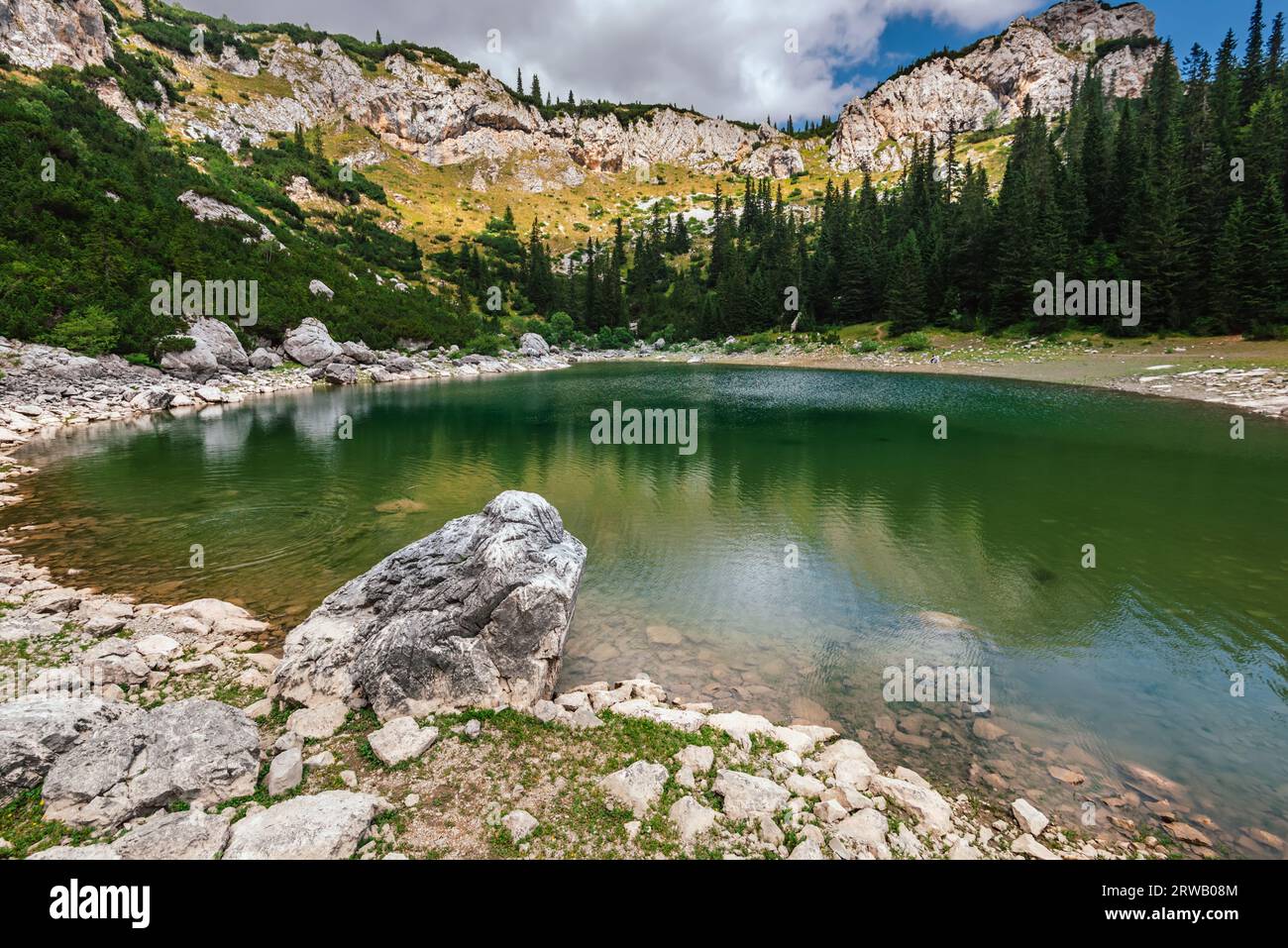 Scenic Mountain Landscape with Jablan Glacial Lake Stock Photo - Alamy