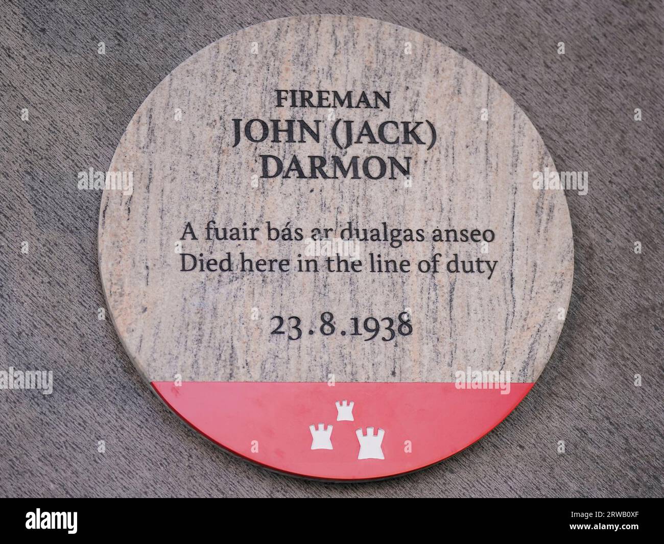The Dublin Fire Brigade plaque unveiled, at Tara Street Fire Station ...