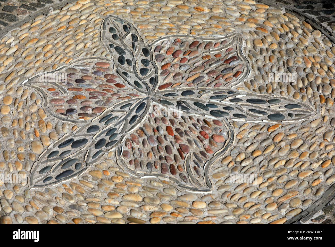 Rock mosaic pattern in a park, China Stock Photo - Alamy