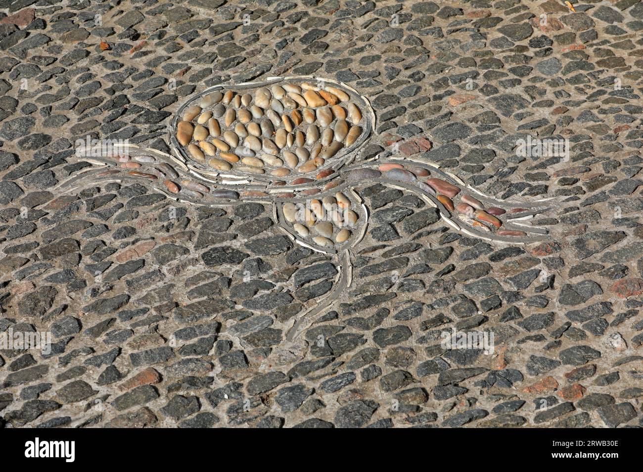 Rock mosaic pattern in a park, China Stock Photo - Alamy