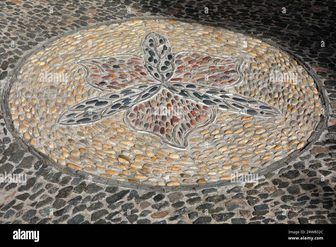 Rock mosaic pattern in a park, China Stock Photo - Alamy