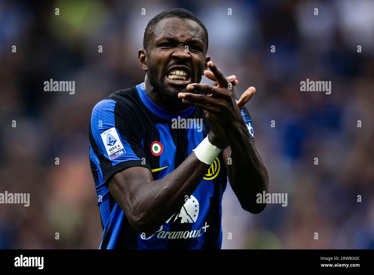 Milan, Italy. 18 September 2023. Marcus Thuram of FC Internazionale ...