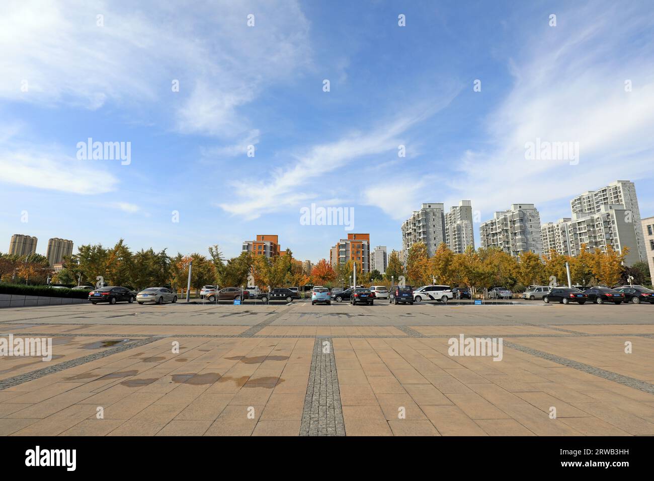 architectural landscape of small cities in North China Stock Photo - Alamy