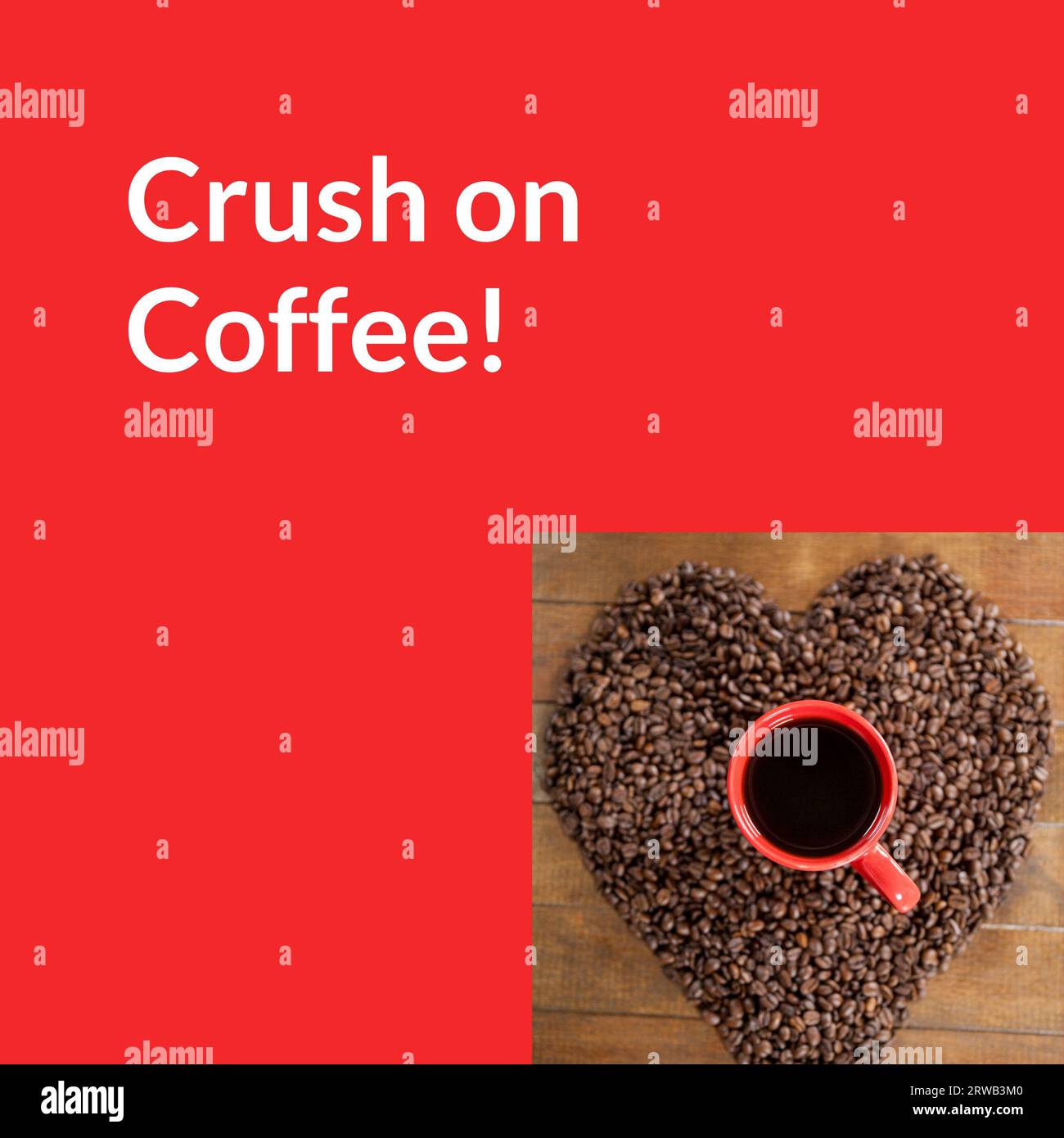 Animation coffee text in red hi-res stock photography and images - Alamy