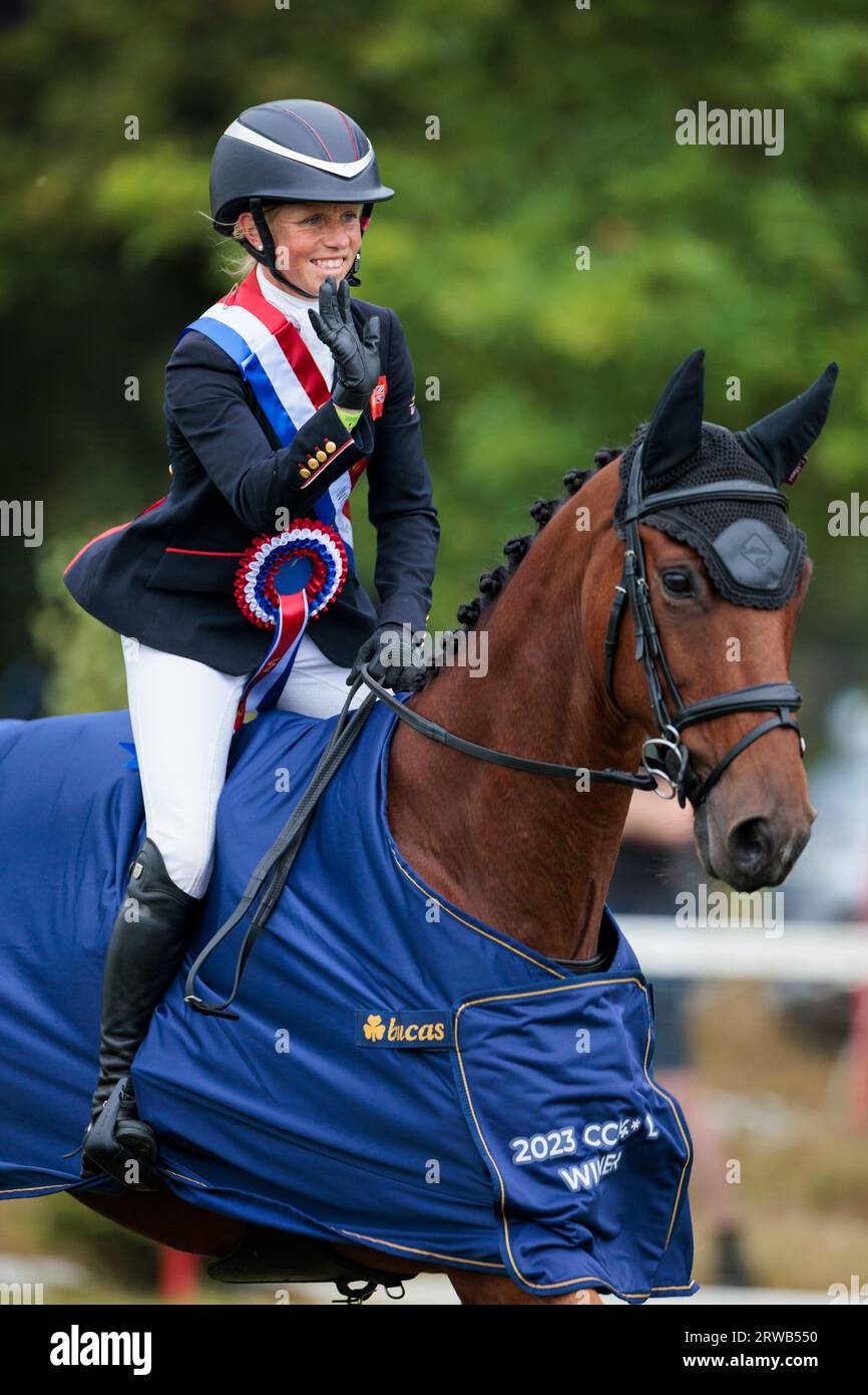 Blenheim, UK. 17th Sep, 2023. Rosalind Canter of Great Britain with Izilot Dhi winning the CCI-L ...