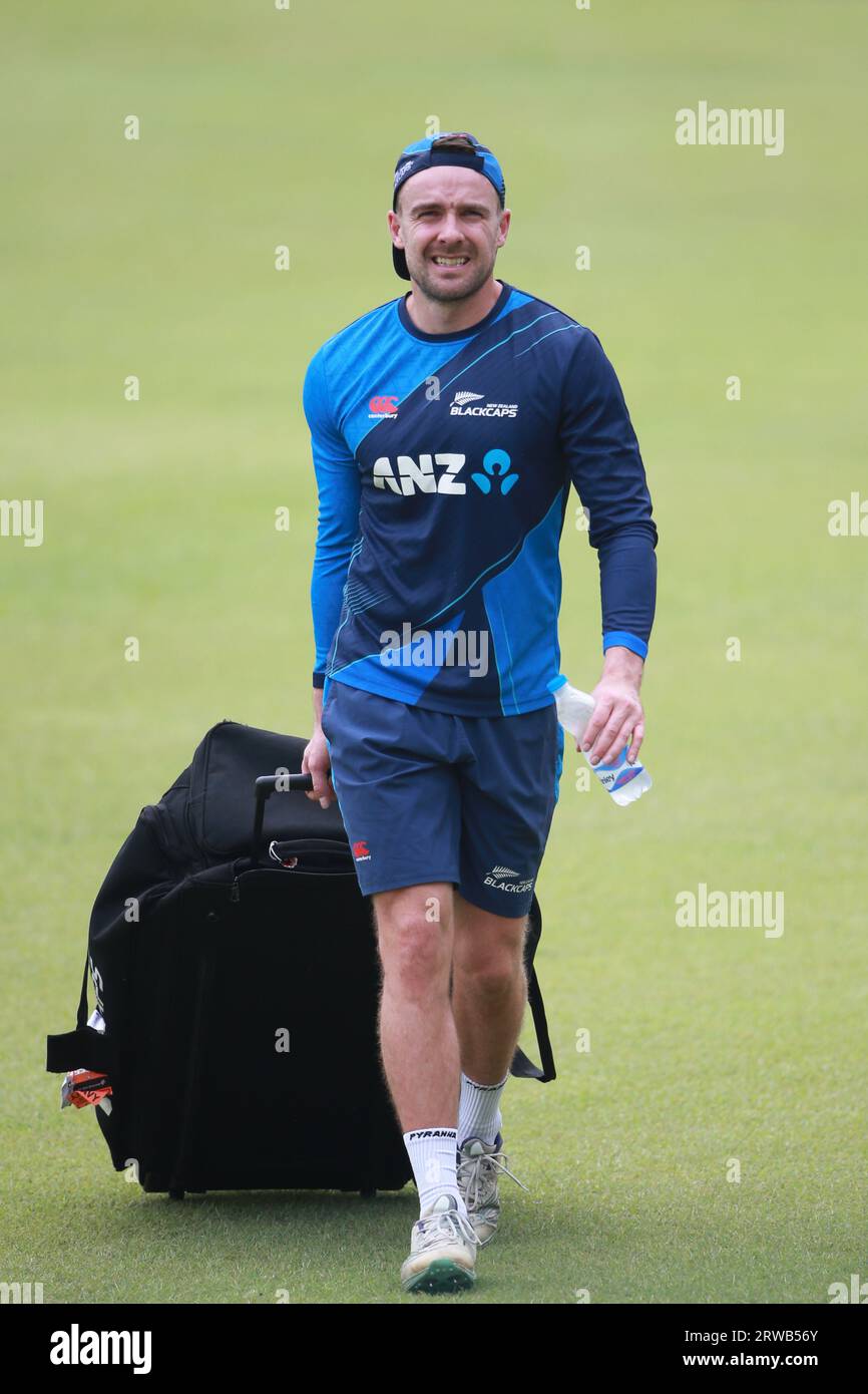 New Zealand Team attends practice session at Sher-e-Bangla National ...