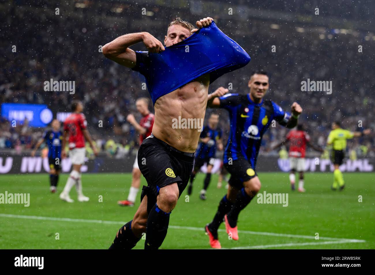 Milan, Italy. 18 September 2023. Davide Frattesi of FC Internazionale ...