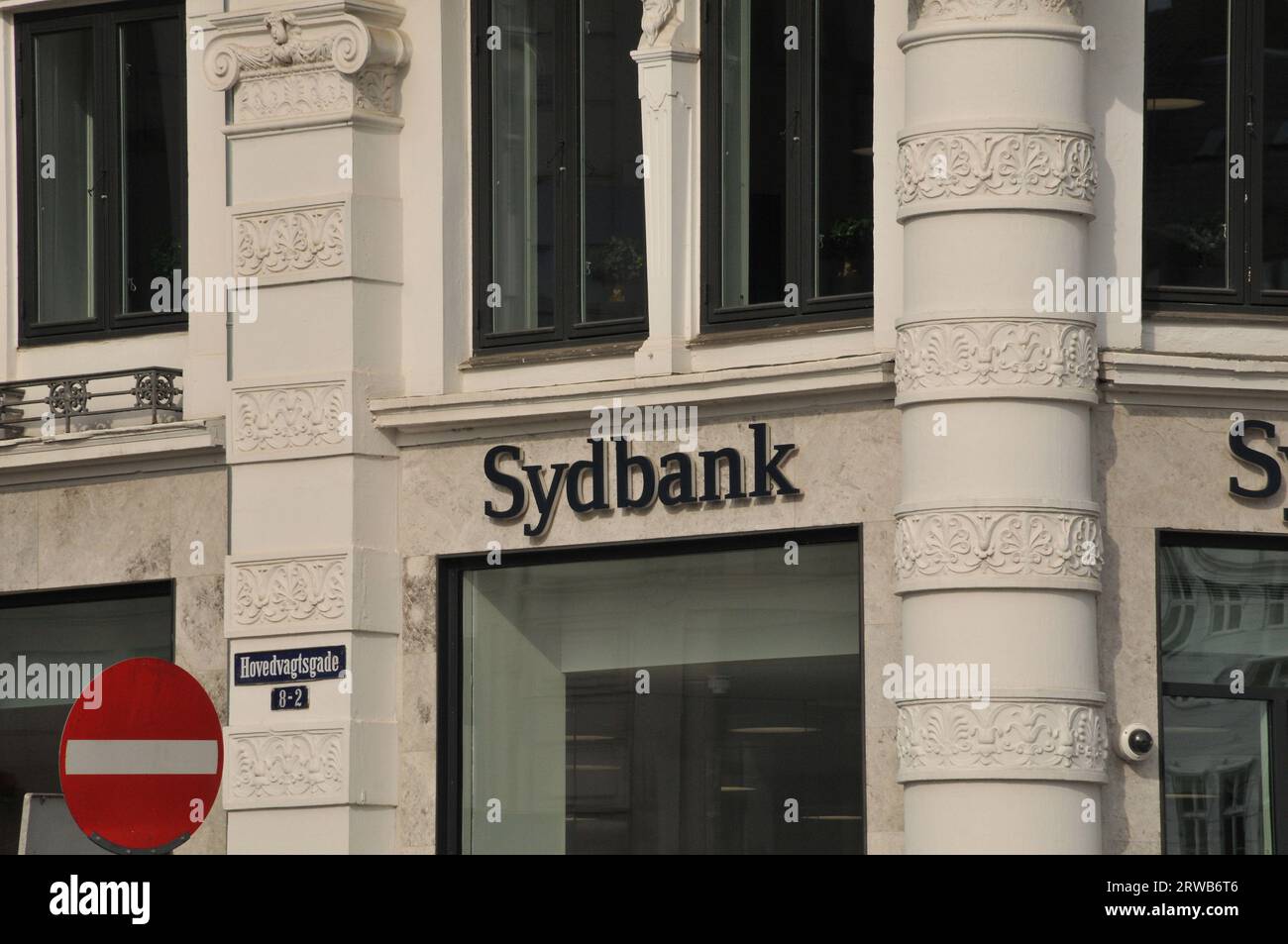 Copenhagen/Denmark/18 September 2023/.Sydbank branch at kongens nytorv ...