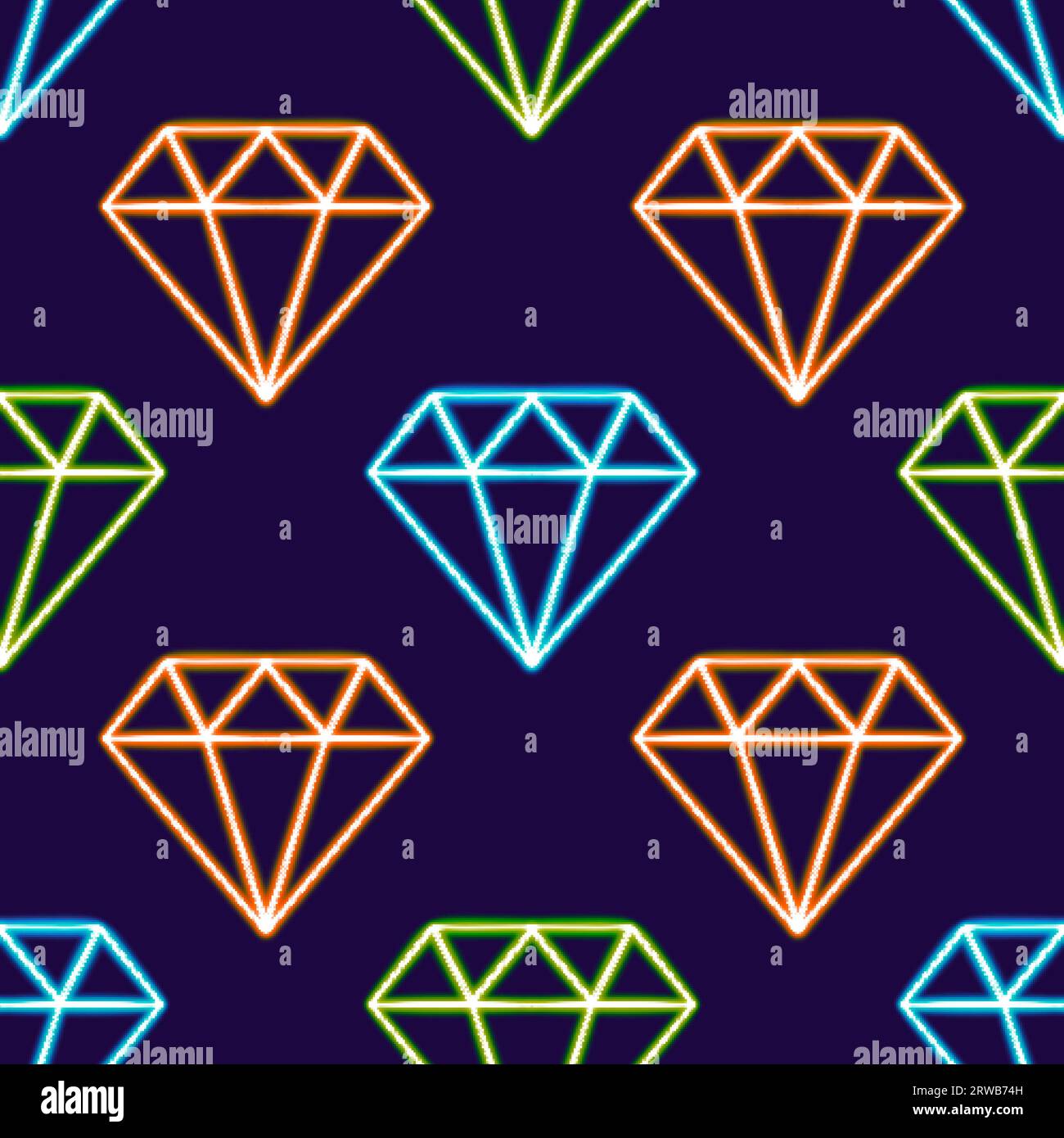Sparkling Diamond Patterns. glowing desktop icon, neon sticker, neon ...