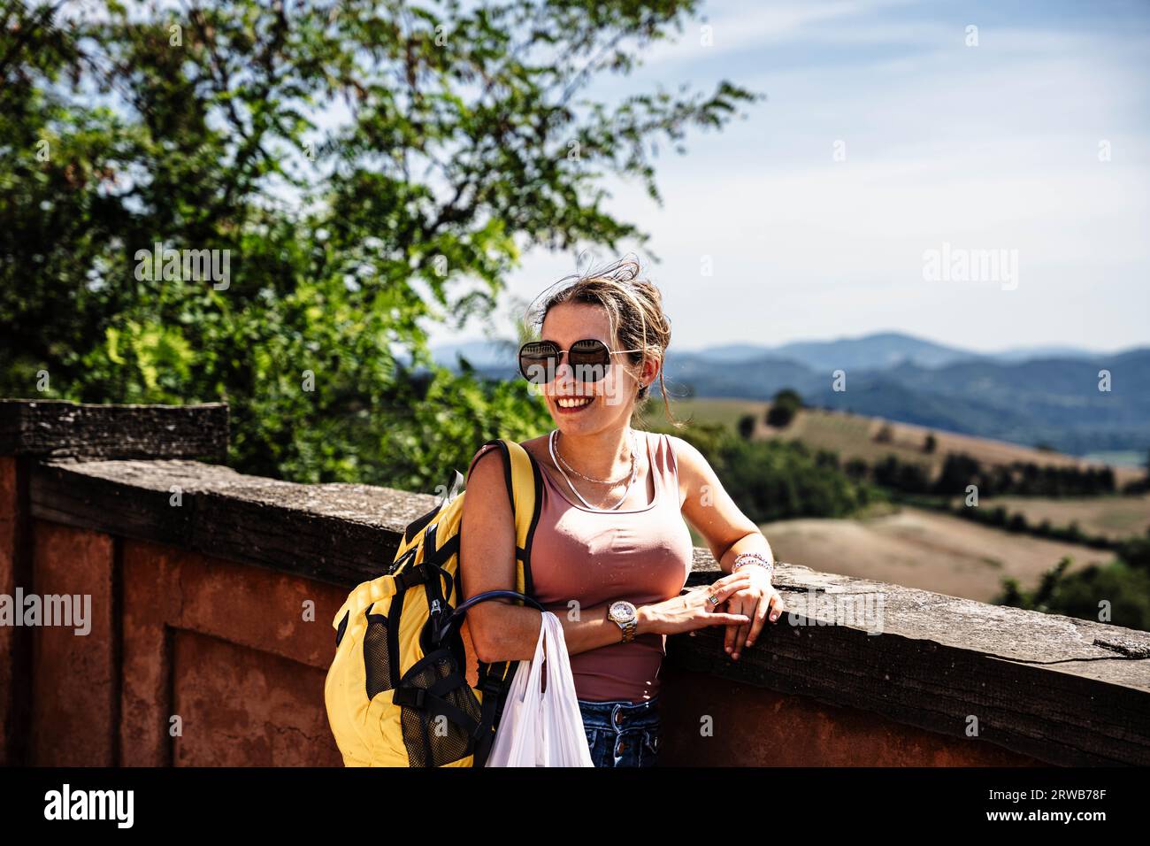 A beautiful young scholar enjoying the offerings of Europe while ...