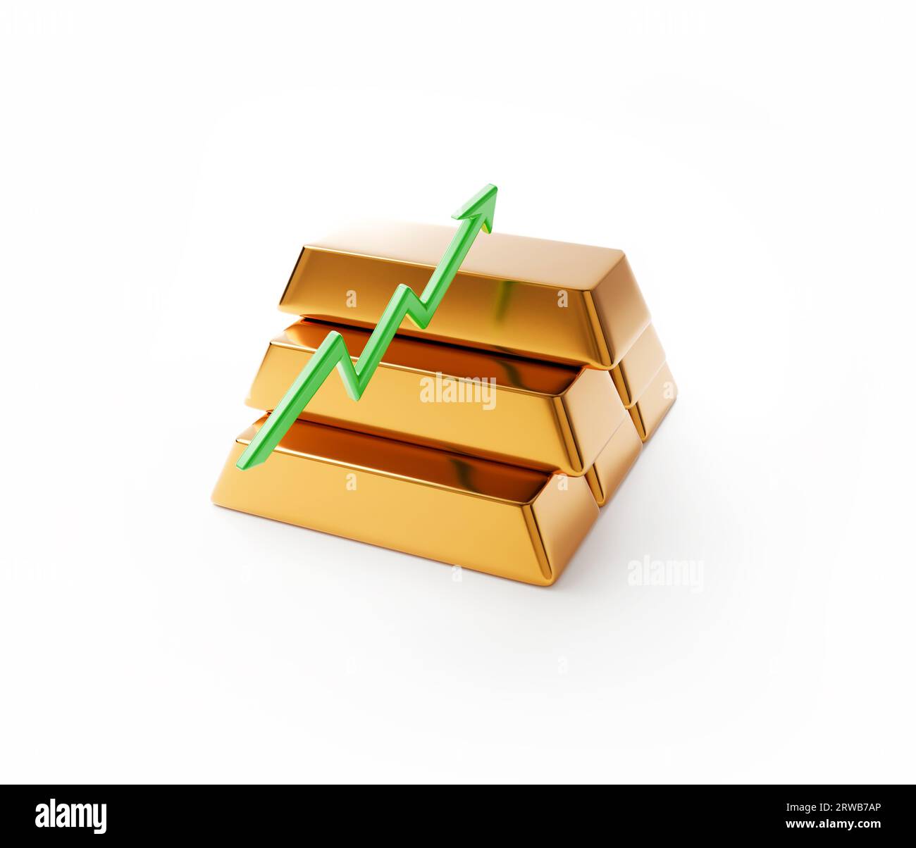 Business graph gold bars arrow hi-res stock photography and images - Alamy