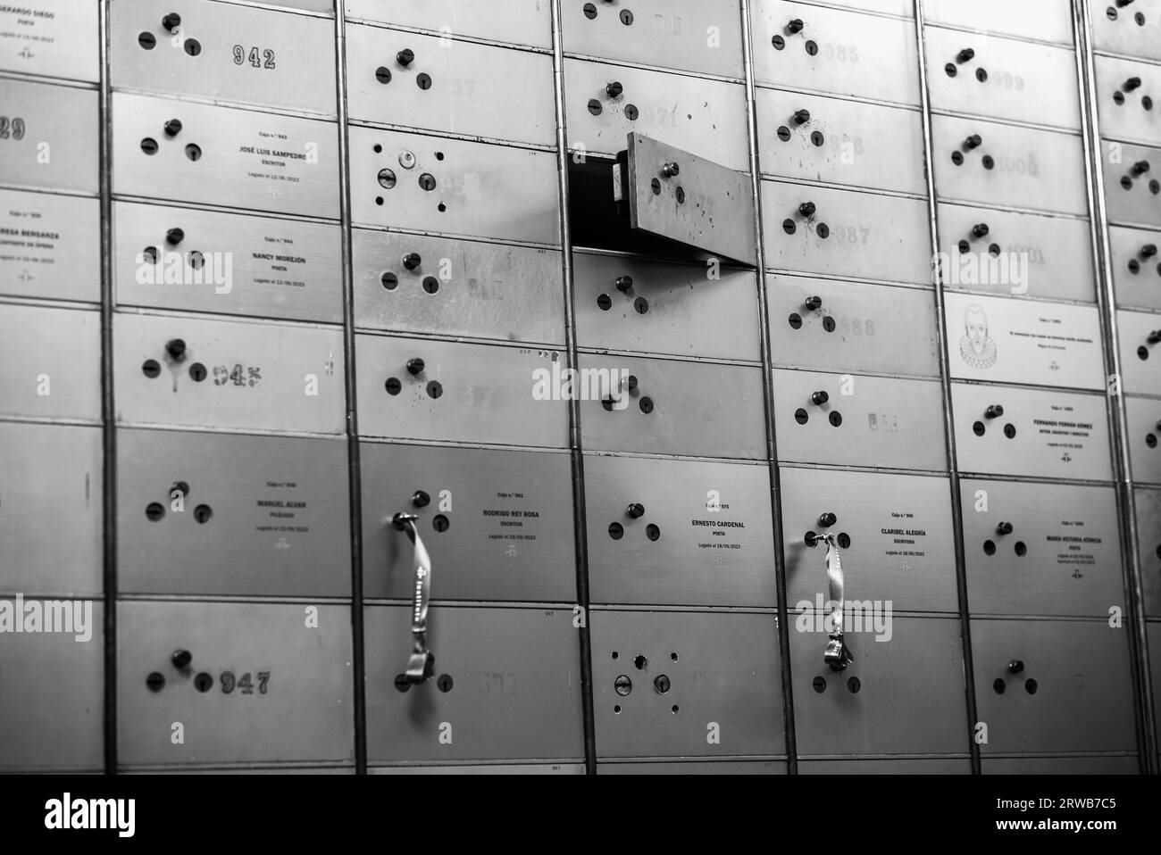 view of the La Caja de las Letras that keeps in its safe deposit boxes ...