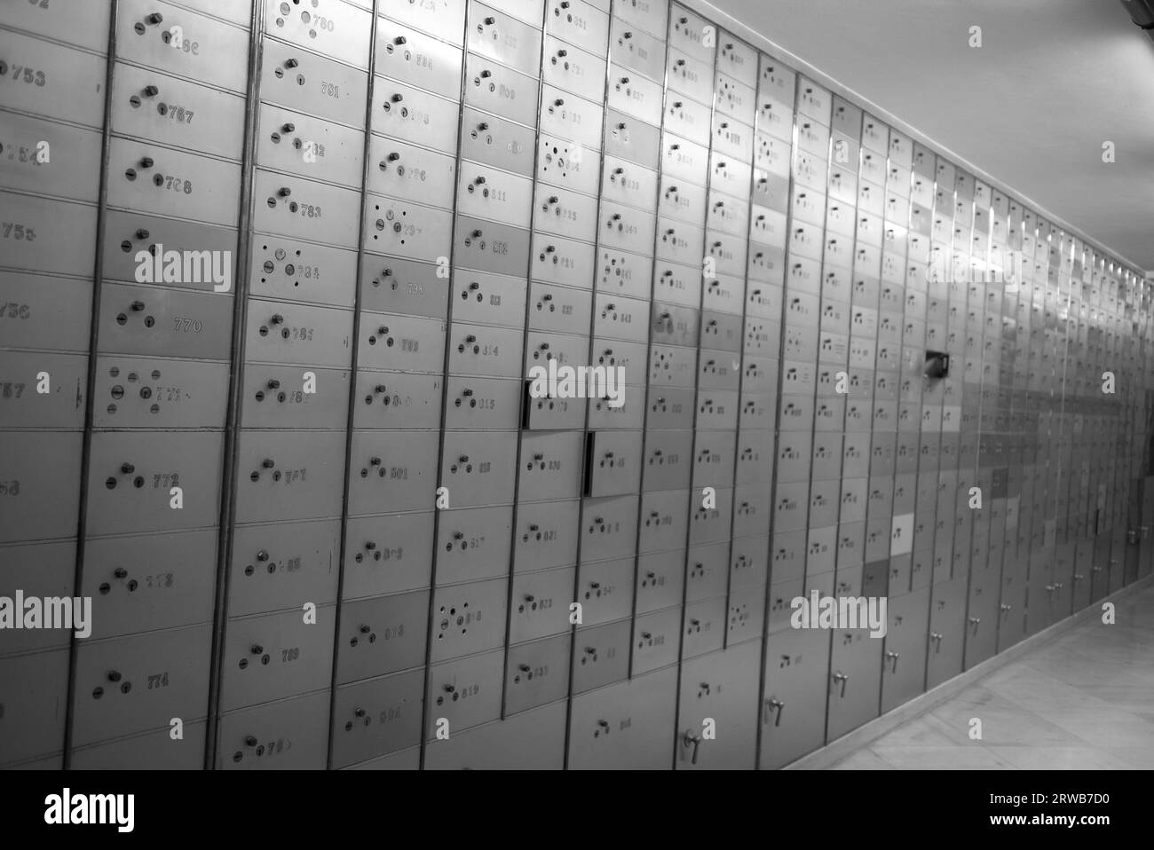 view of the La Caja de las Letras that keeps in its safe deposit boxes ...