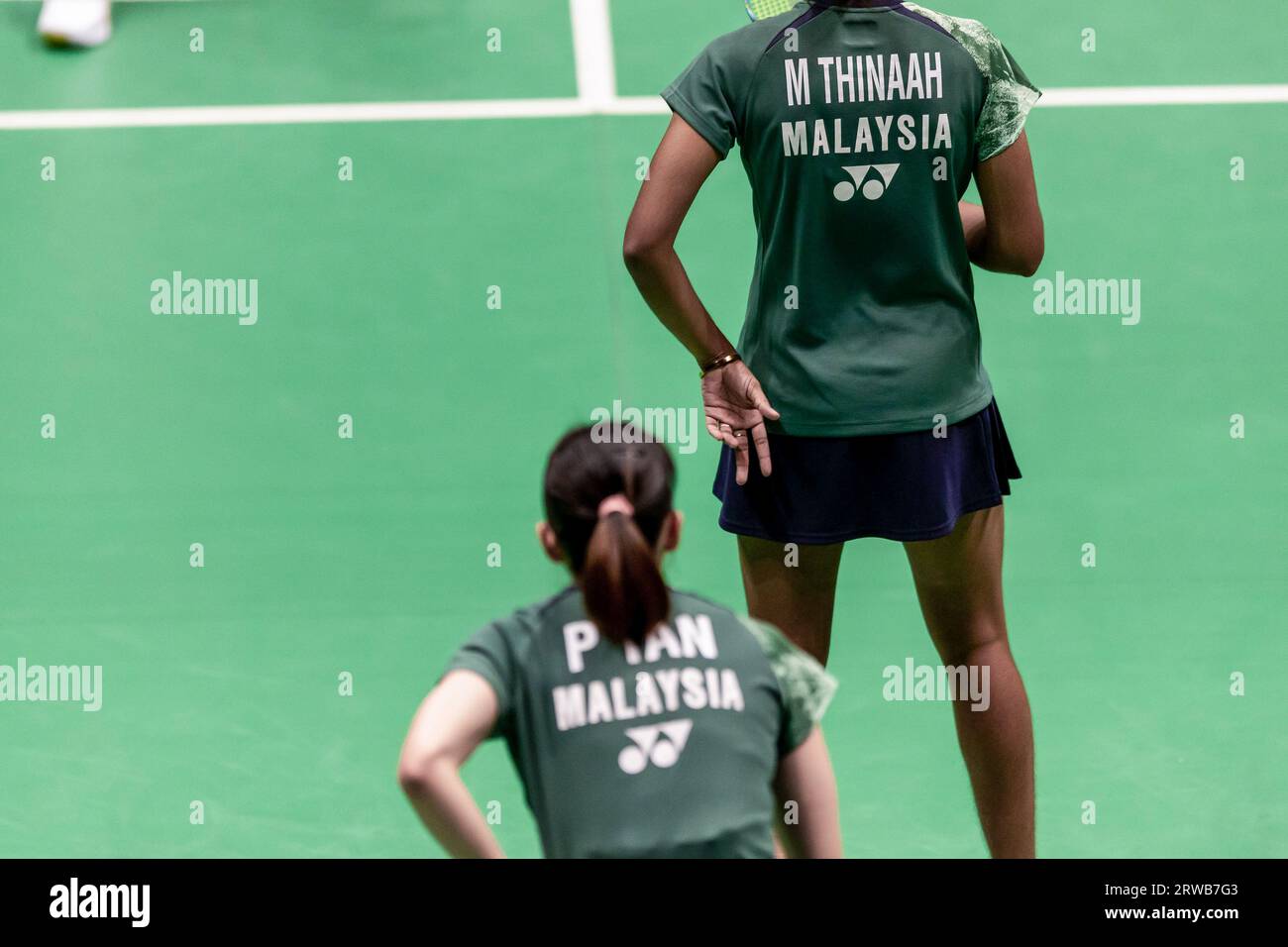 Hong Kong, China. 17th Sep, 2023. Pearly Tan, Thinaah Muralitharan of Malaysia play during the ...