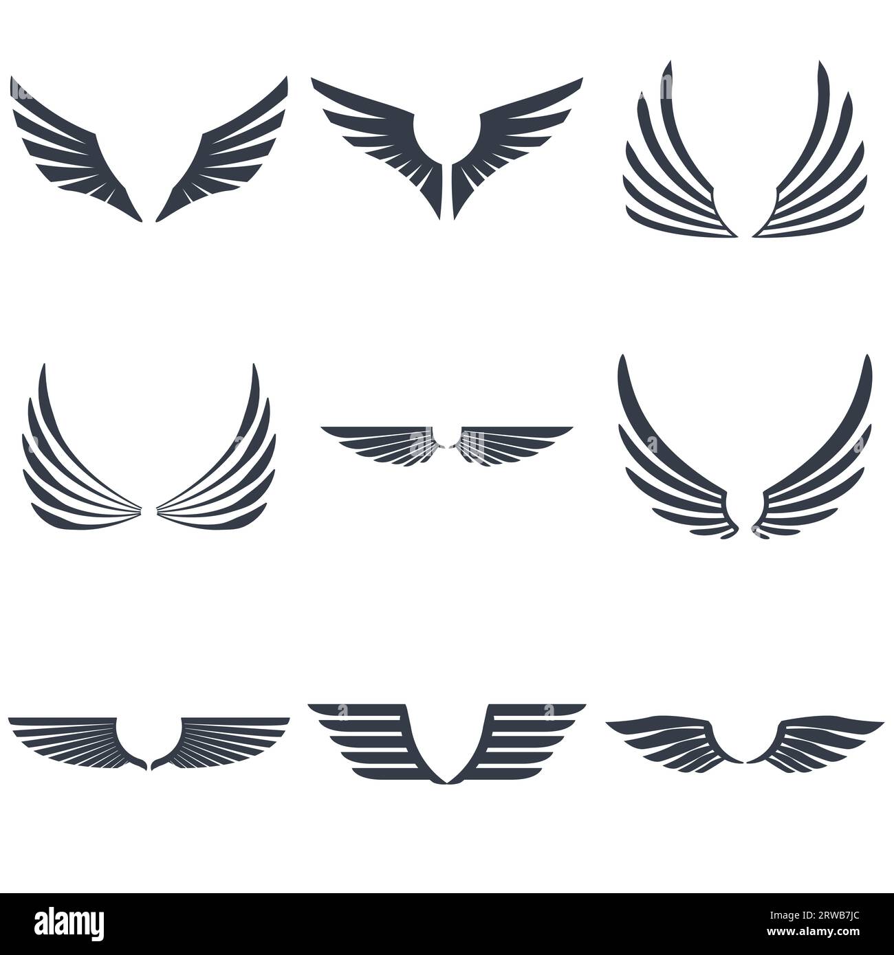 Vector illustration stylized wings Stock Vector Images - Alamy